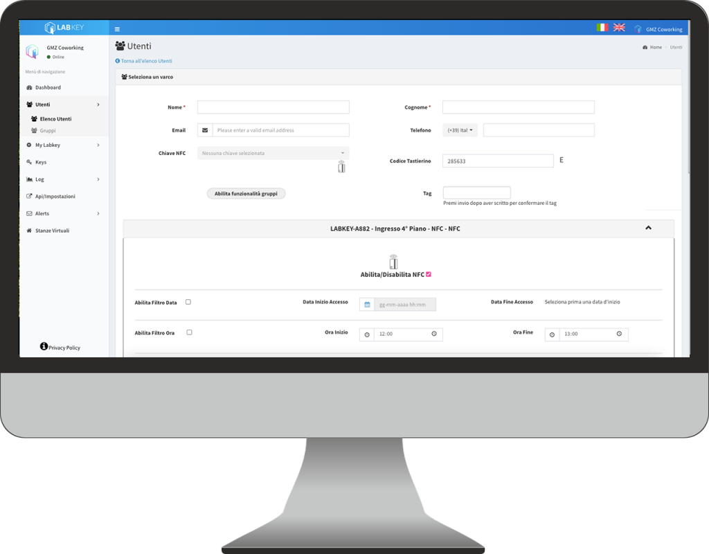 Through the Manage you get useful information about your virtual key